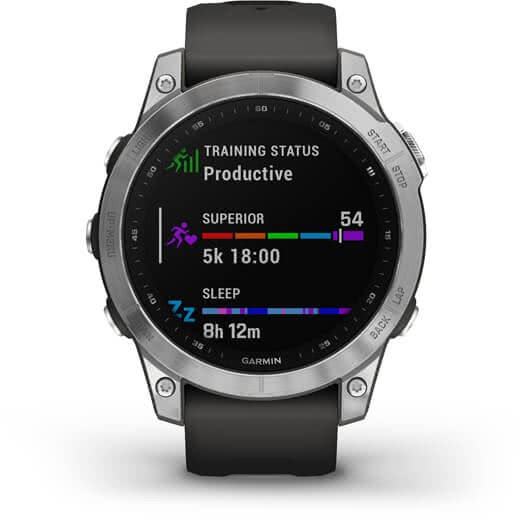 Купить Умные часы Garmin Fenix 7, серебристый с графитовым ремешком ...