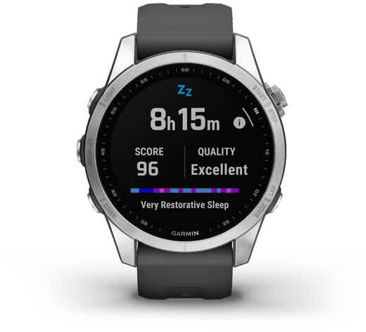 Купить Умные часы Garmin Fenix 7S, серебристый с графитовым силиконовым ...