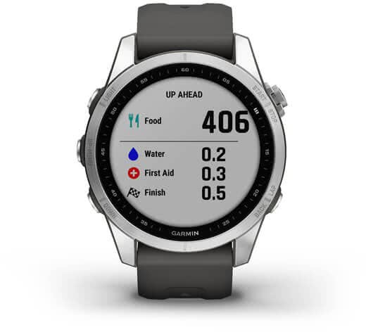 Купить Умные часы Garmin Fenix 7S, серебристый с графитовым силиконовым ...