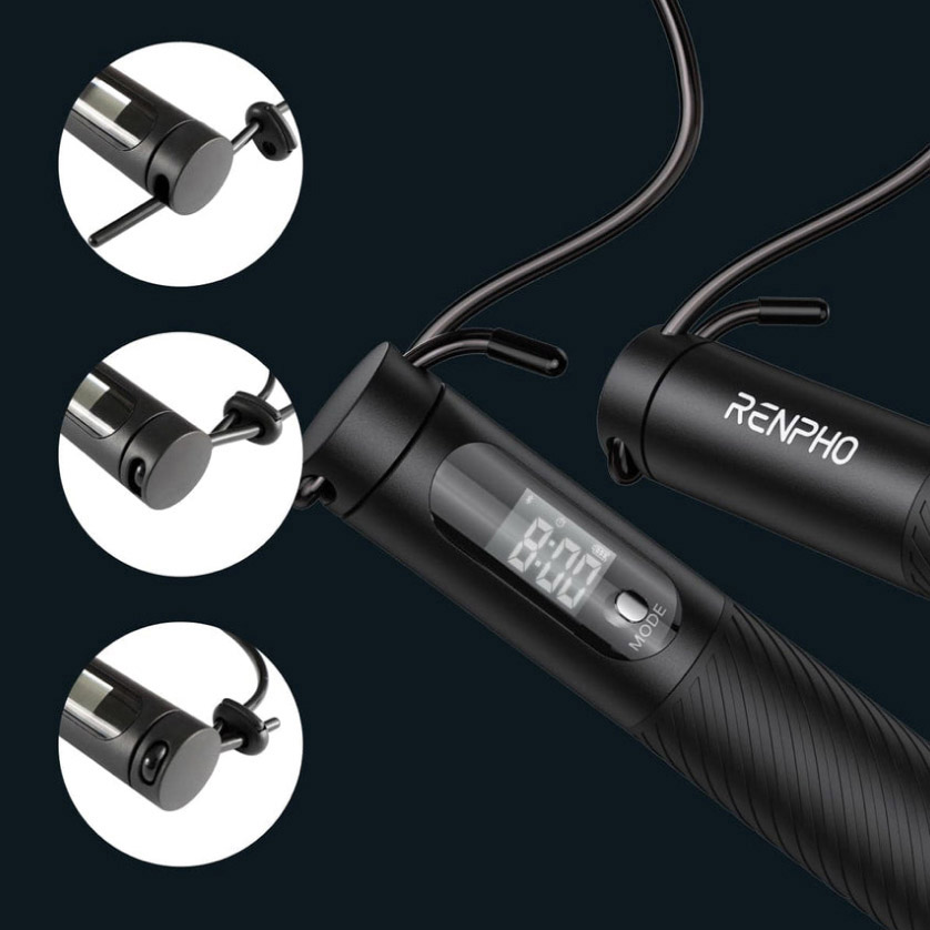 Купить Умная скакалка Renpho R-Q008, черный — цена, описание в каталоге Сети фирменных магазинов ...